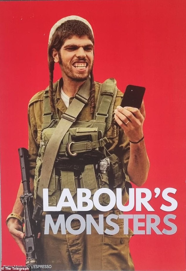 Posters portraying Jewish IDF soldier as 'Labour's monster' reported to ...