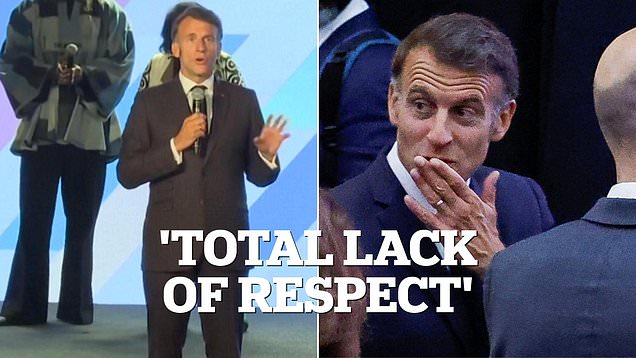 Macron berates Africa summit crowd for making too much noise