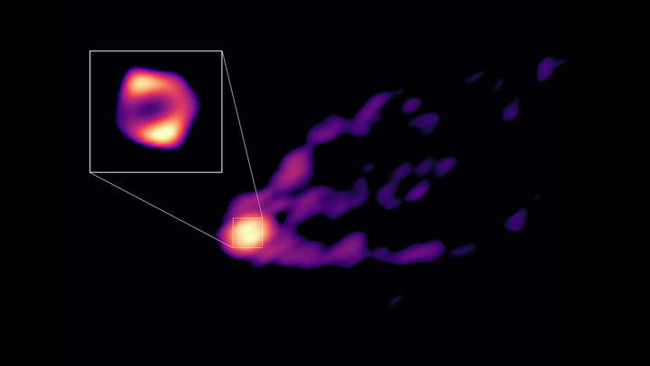 First direct image reveals powerful jet from a black hole