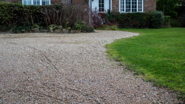Give your driveway a polished edge with this easy concrete bag trick