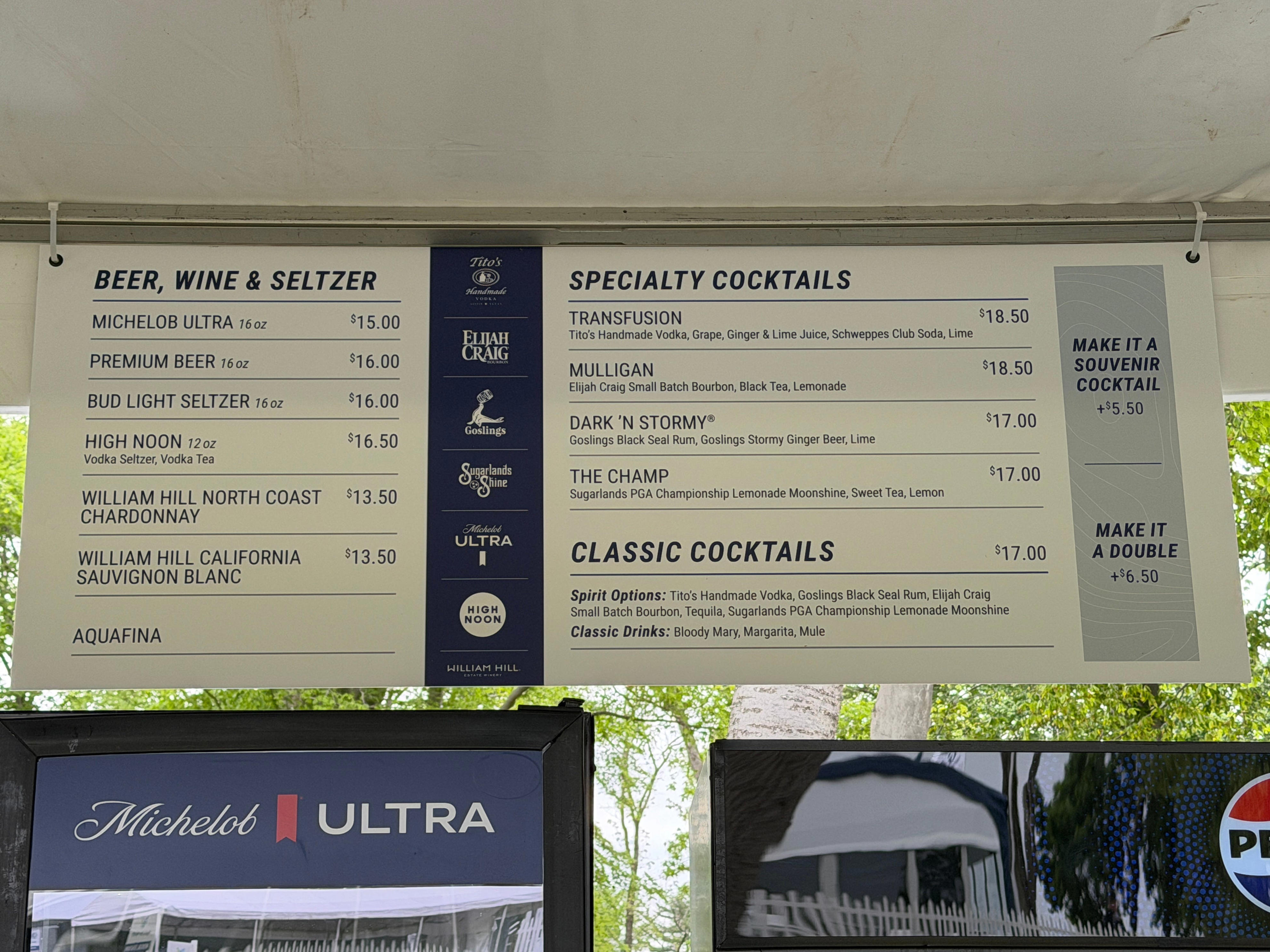 What are the beer and wine prices at the 2026 PGA Championship? See ...