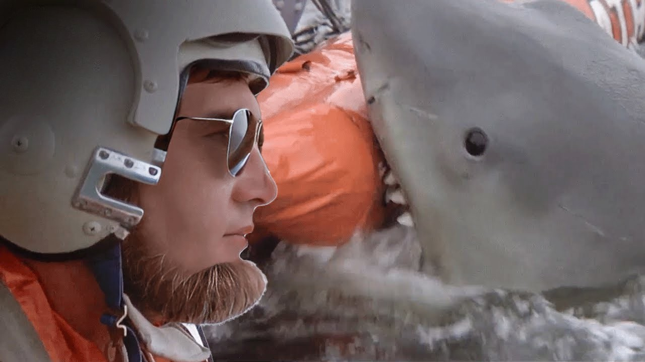 Shark takes out a helicopter – Jaws 2