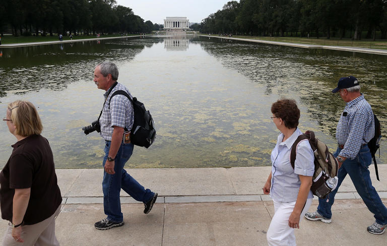 How deep - and how long - is the reflecting pool in Washington DC.?