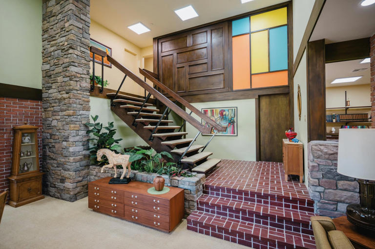 Photos inside the 'Brady Bunch' house after being redesigned