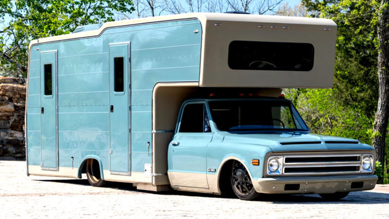 Campers are slow and forgettable. This 1972 Chevy is neither