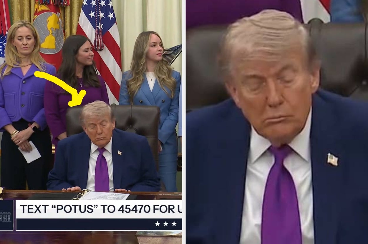 Trump appeared to fall asleep again, and the White House gave a ...