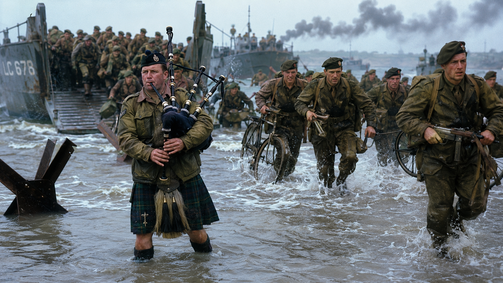 The D-Day unit that stormed in with a bagpiper under Nazi fire