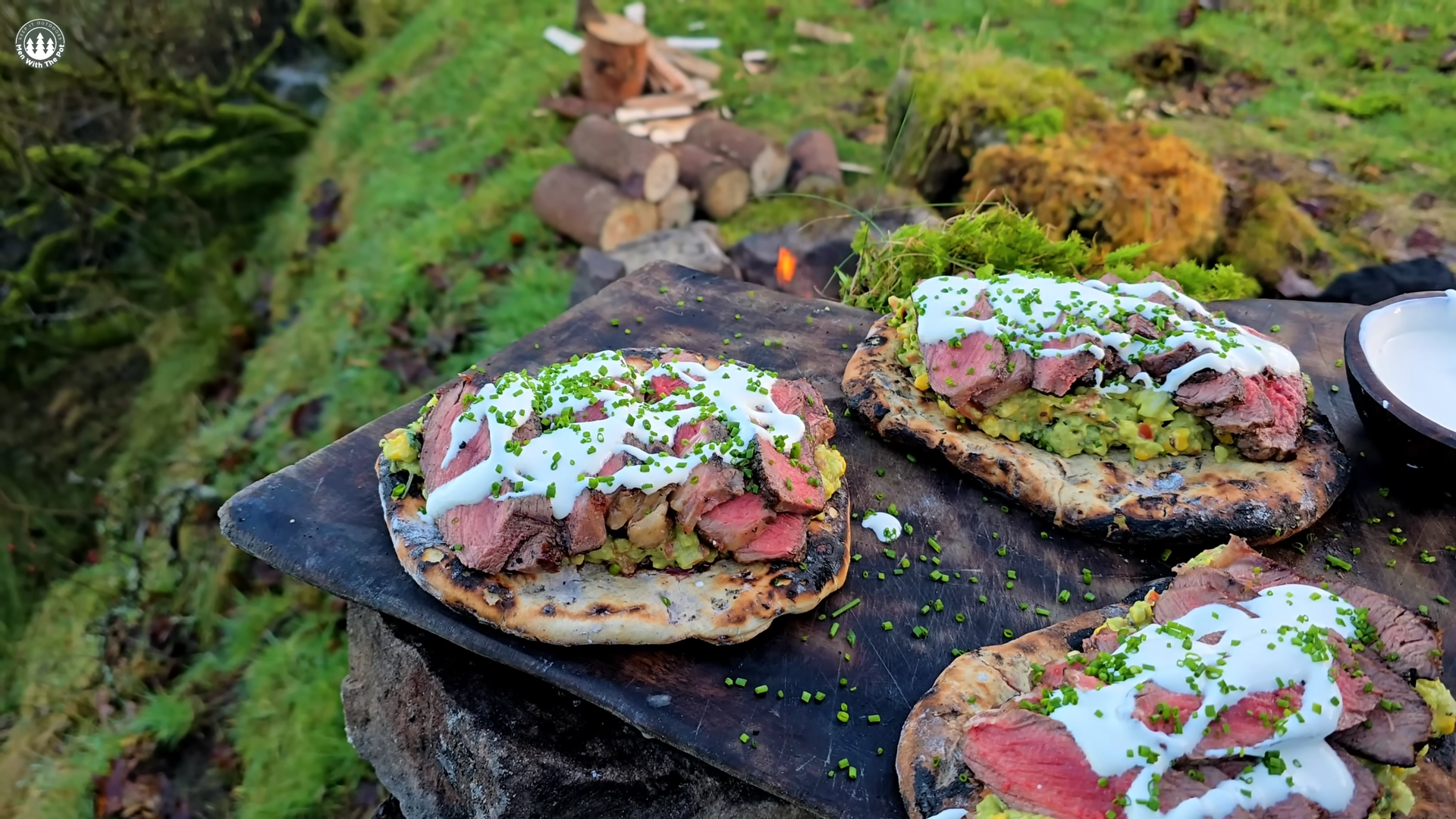 This is what happens when steak hits raw fire and stone
