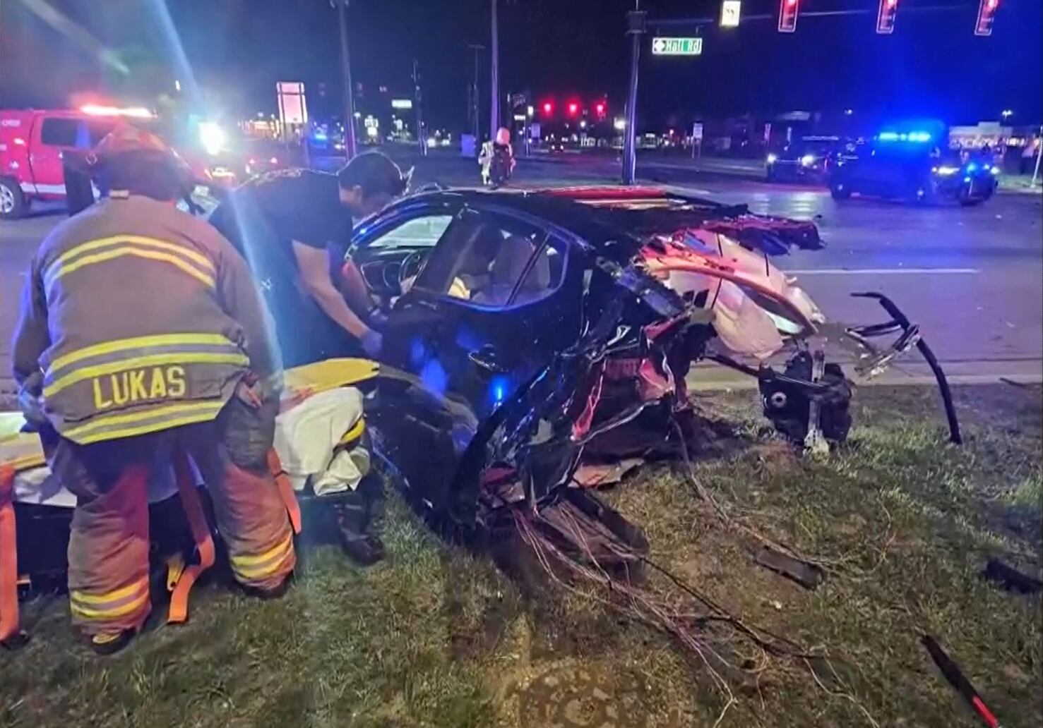 Michigan woman survives crash that split car in half