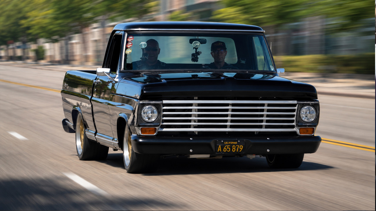 This '67 Ford F100 pro touring truck is swapped with coyote engine