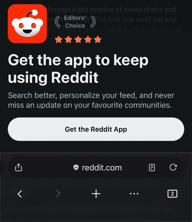 Reddit commence à bloquer son site mobile pour mieux pousser son app