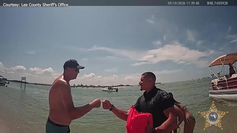 Video: Florida deputy rescues 3 girls from rip current