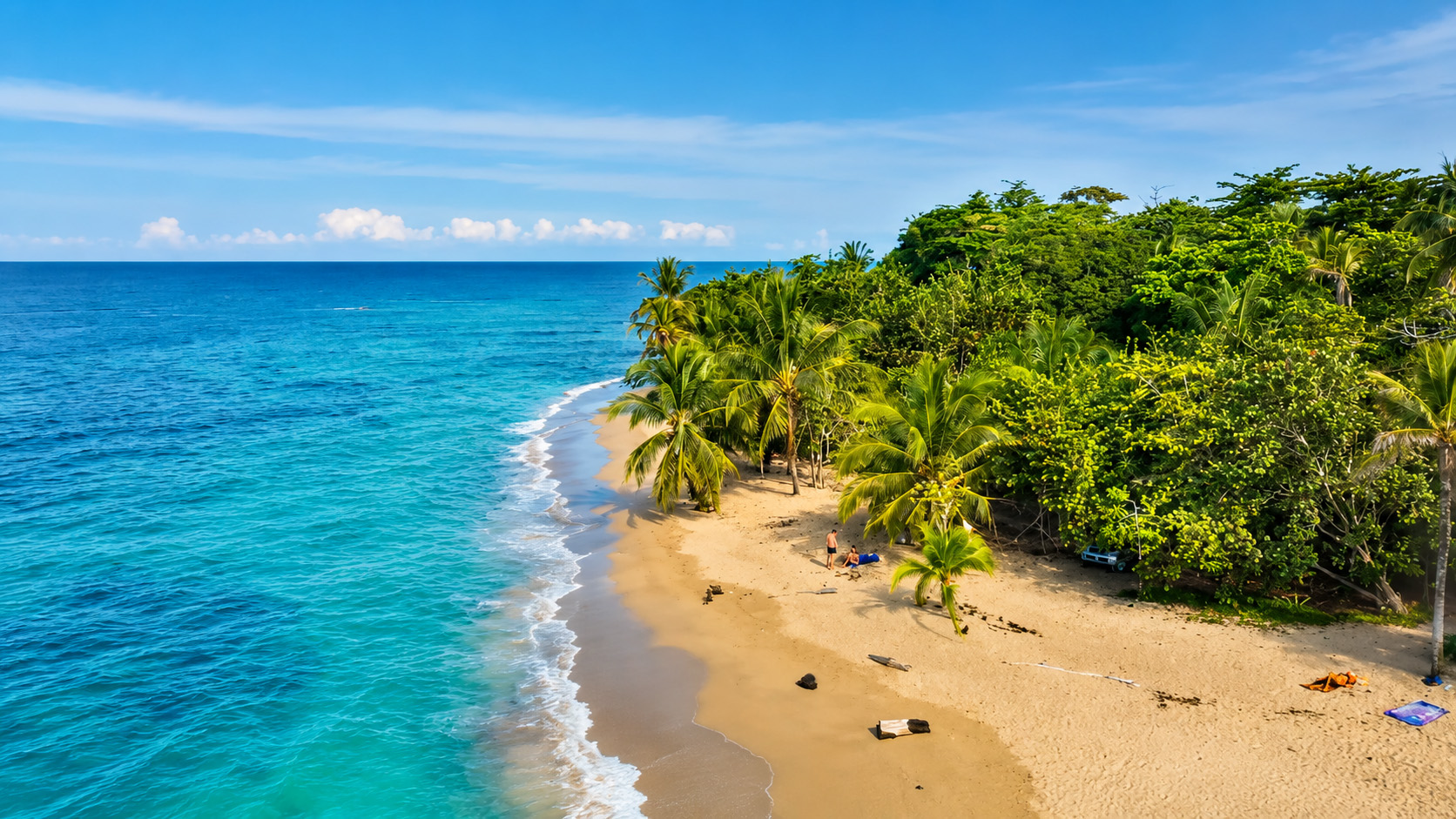 A tropical beach that looks almost too perfect to be real