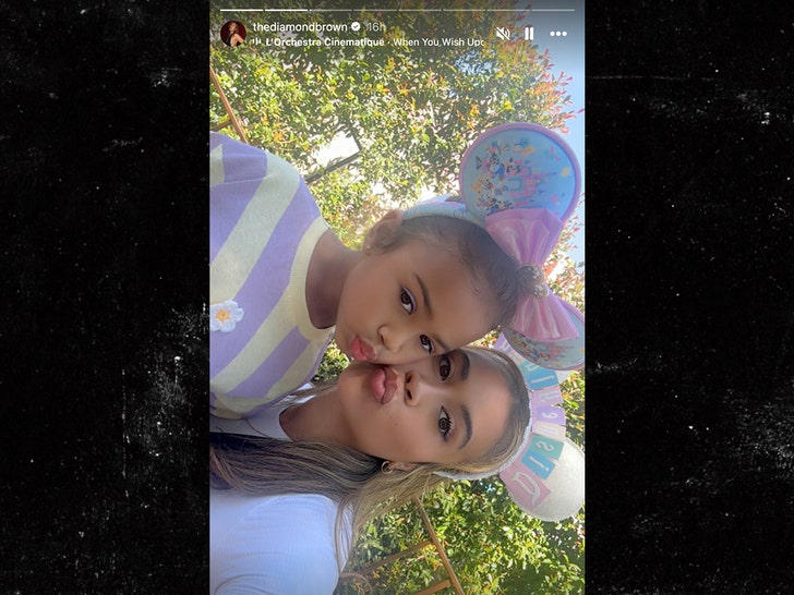 Chris Brown's baby mama Diamond takes kid to Disneyland amid paternity ...