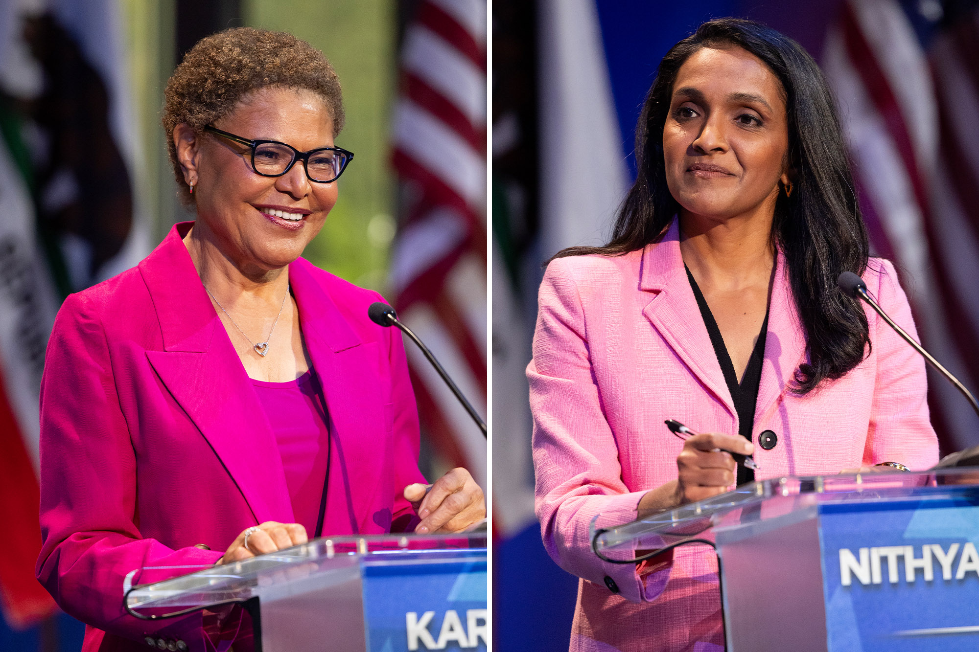LA mayoral debate in tatters as Nithya Raman joins Karen Bass in ...