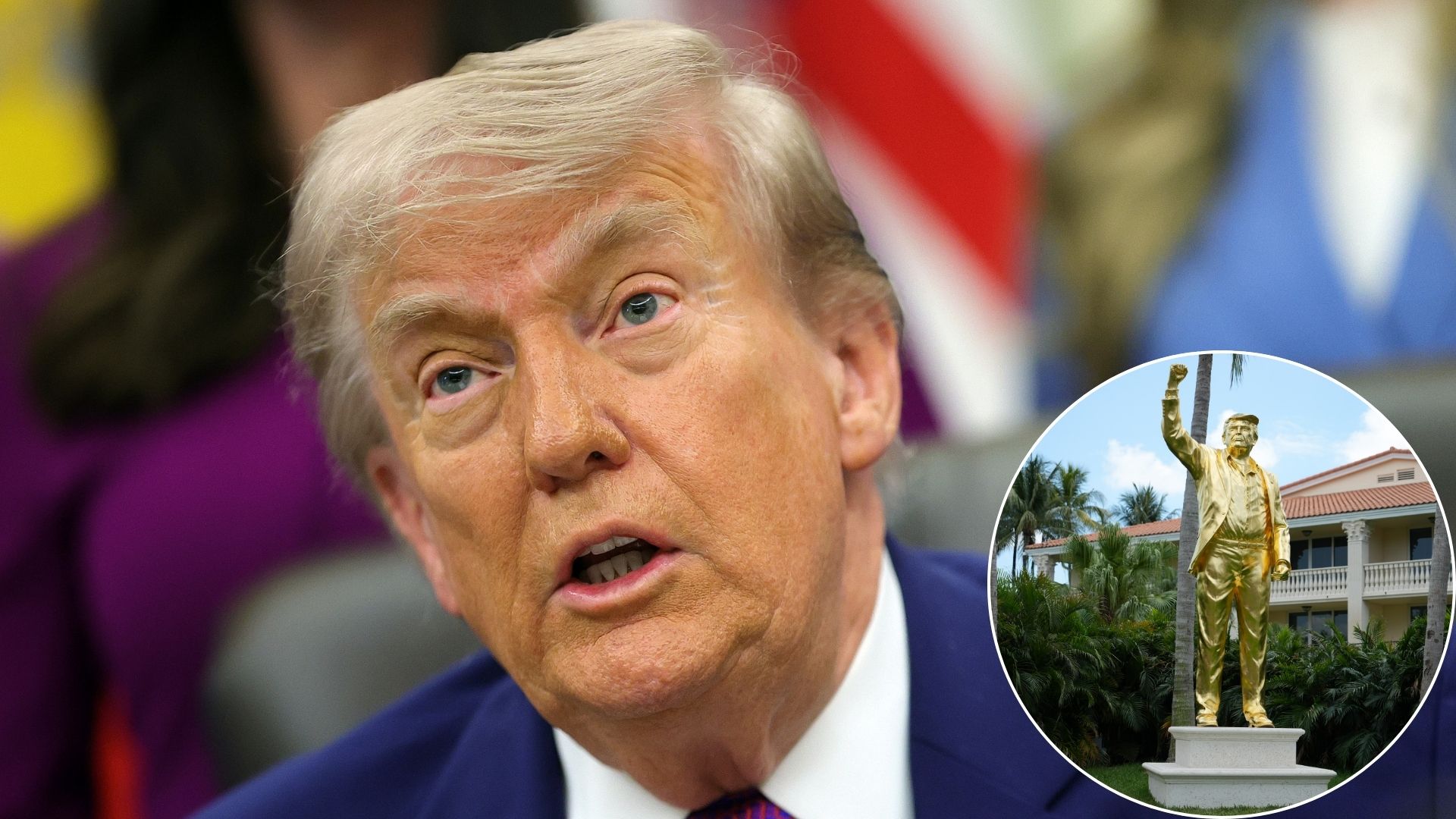 $300,000 golden Trump statue at golf course sparks dictator comparisons