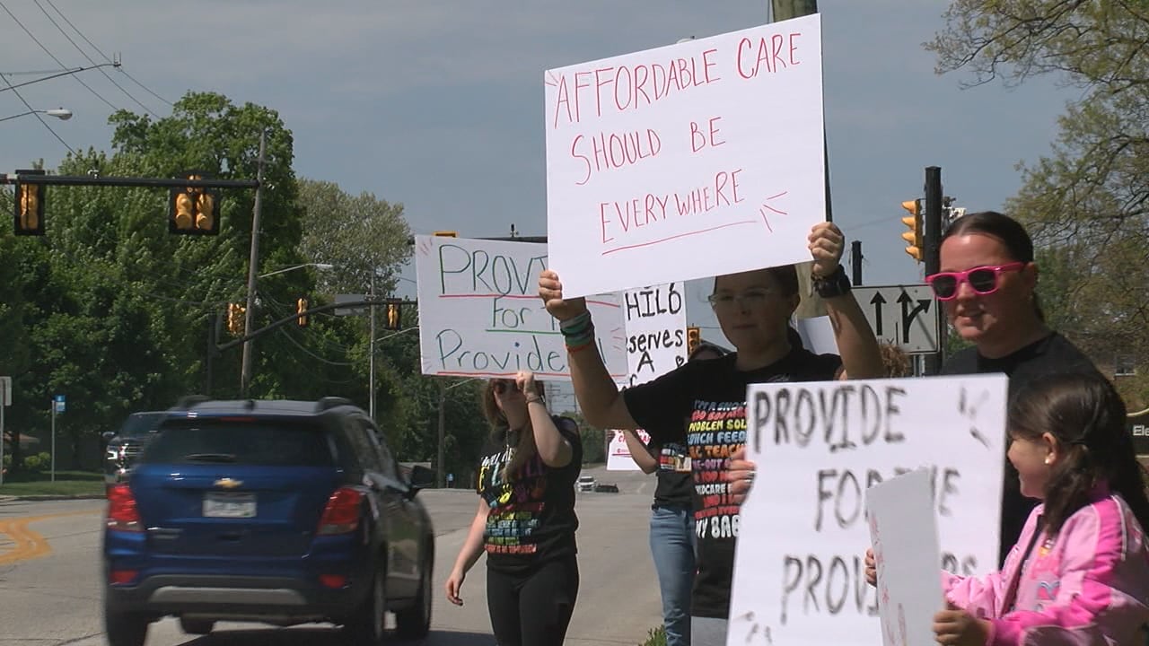 Child care providers close doors for national rally