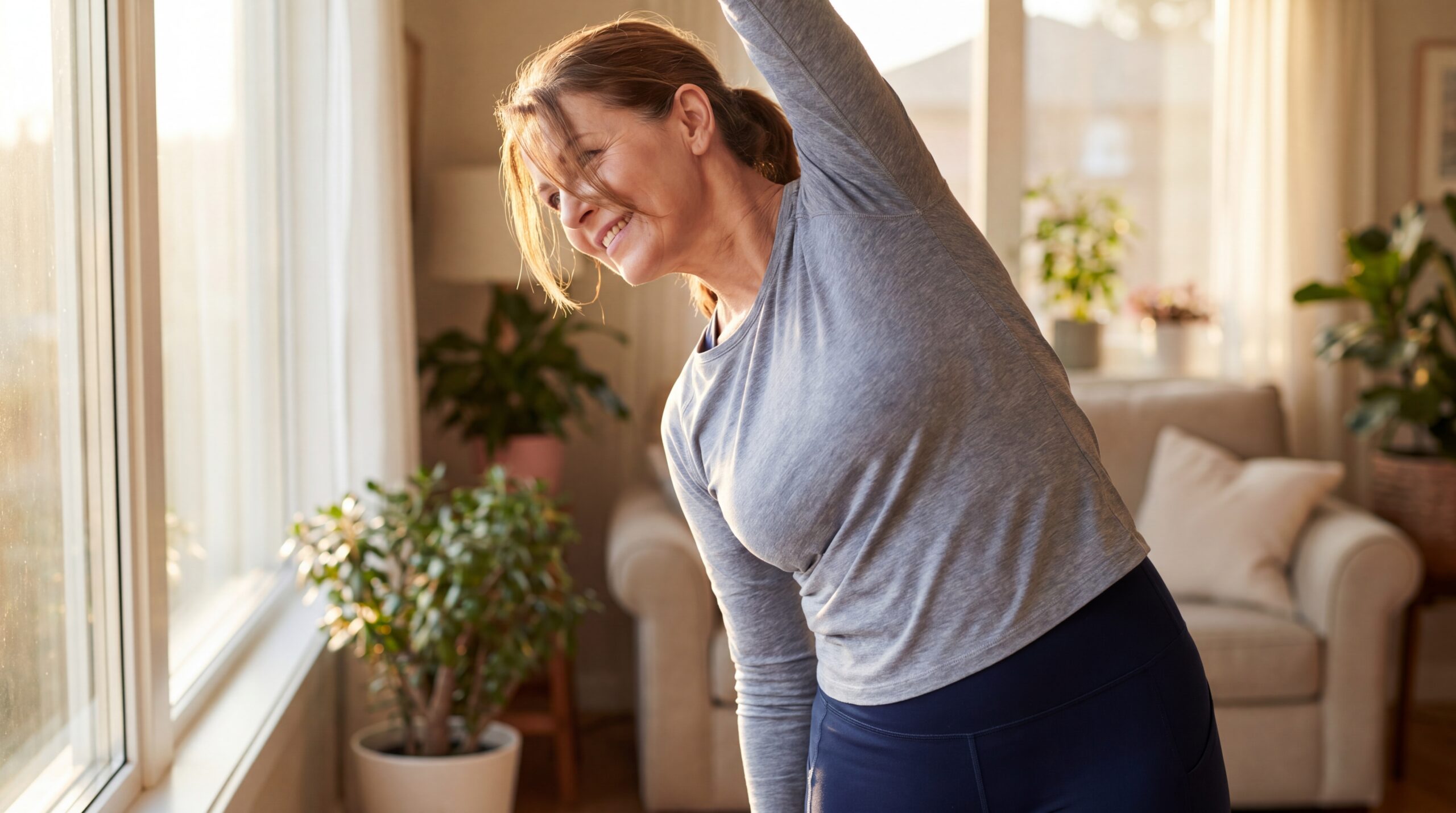 A 58-year-old woman stretched daily for one week, here is what happened