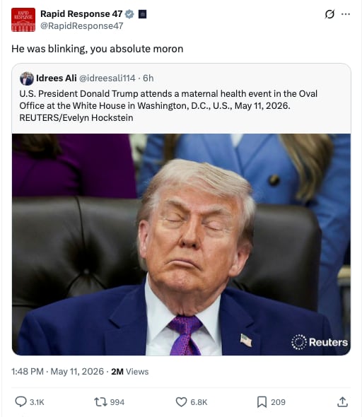 TV hosts laugh at Trump dozing off in Oval Office