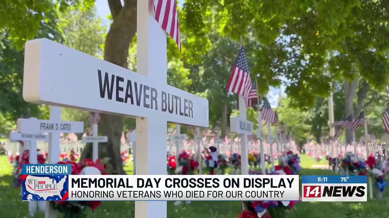 Crosses in Henderson honor veterans who died for our country