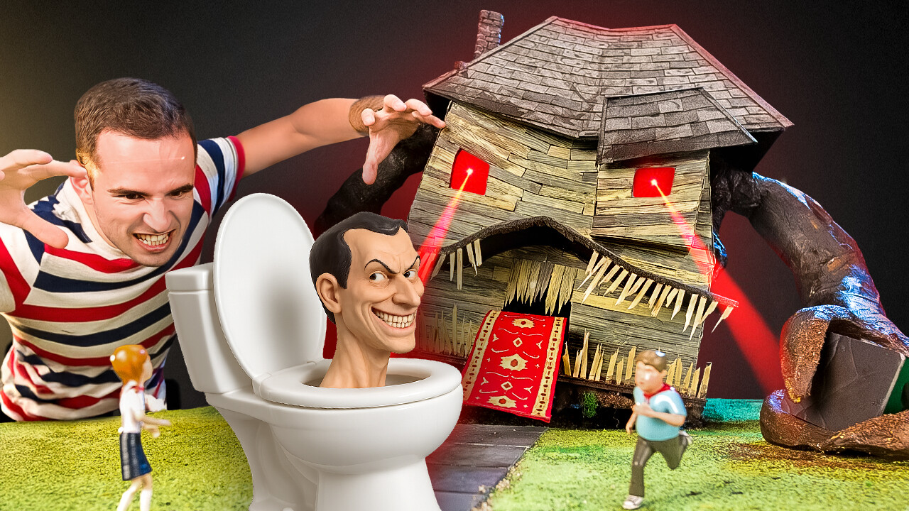 A surprising encounter: Skibidi Toilet ventures into a mysterious house