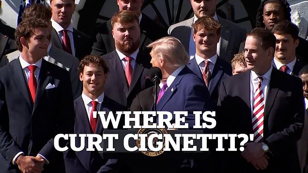 Trump looks for IU head coach while he's standing next to him