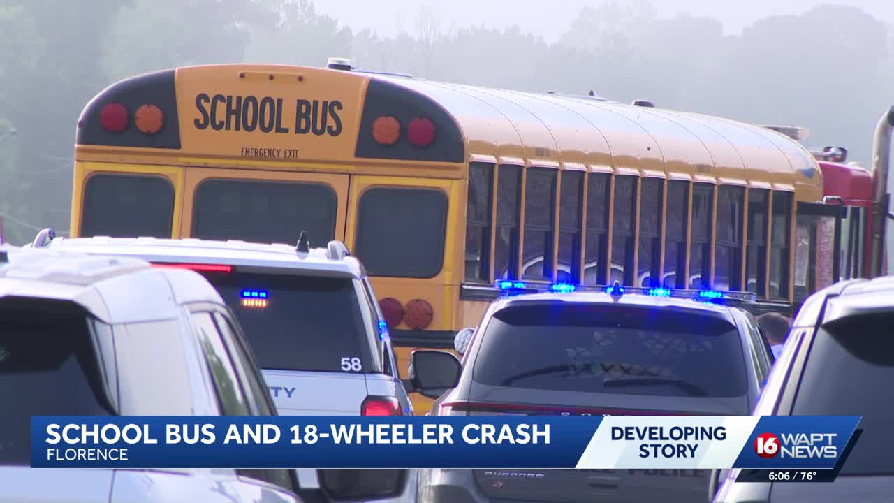 Rankin County school bus collides with 18-wheeler