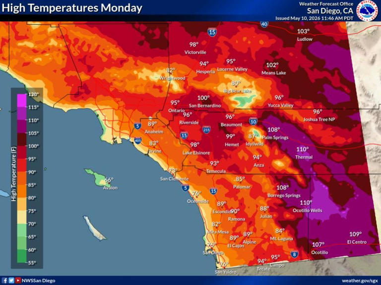 Extreme heat persists in Tulare County, California amid fire concerns