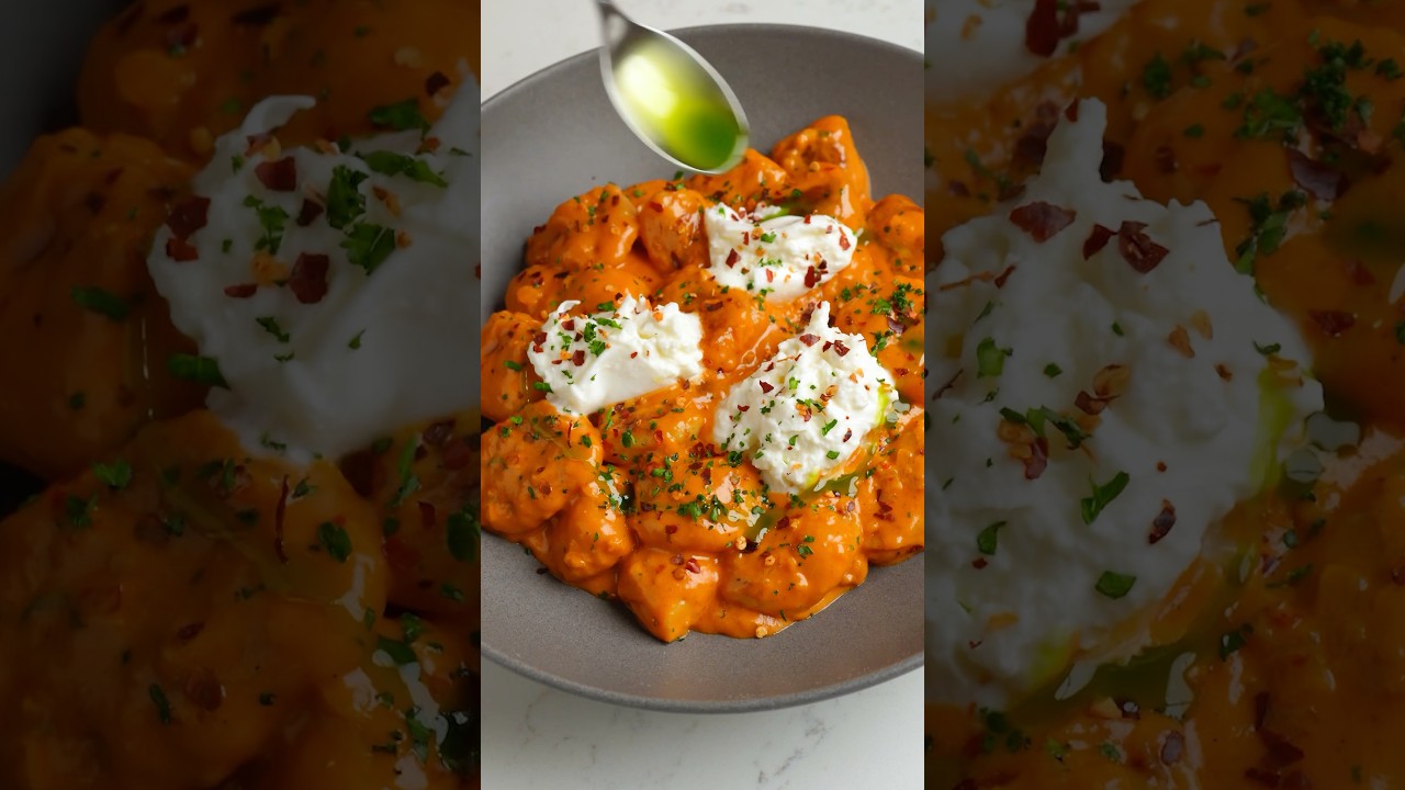 Homemade gnocchi with vodka sauce