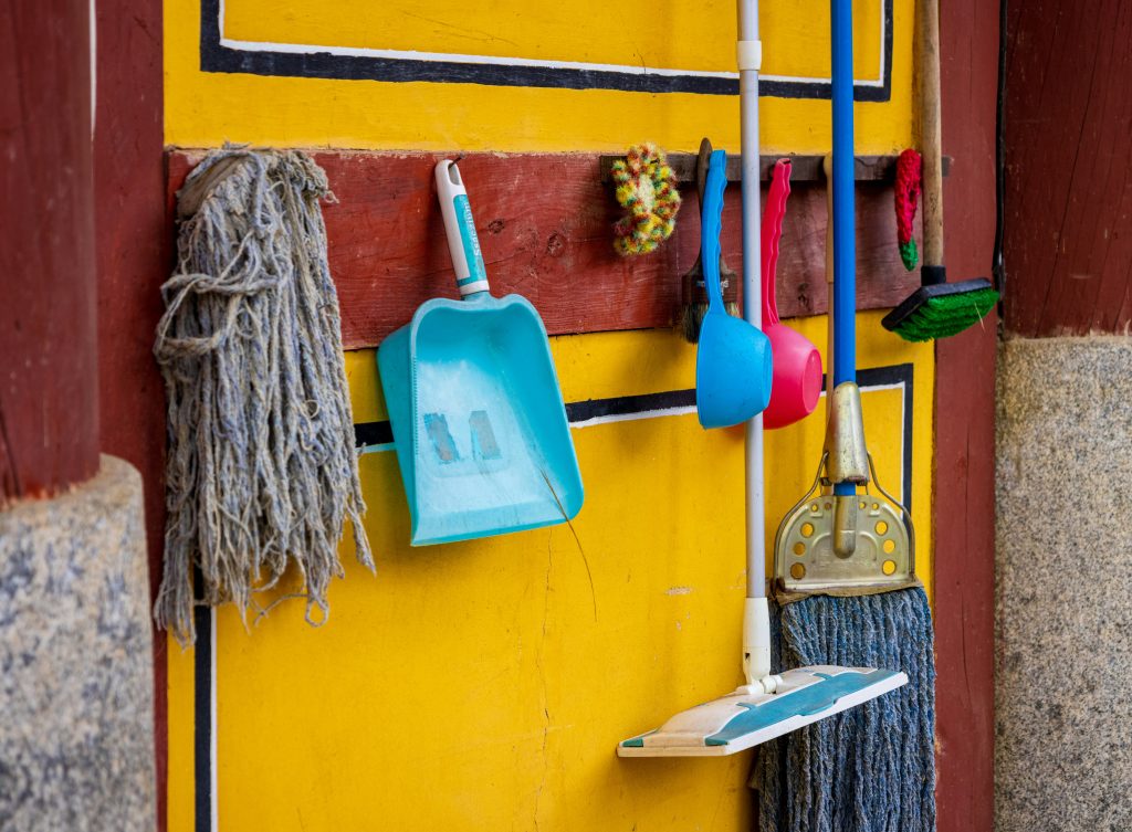 The mop-and-broom wall fix that gets cleaning tools off the floor