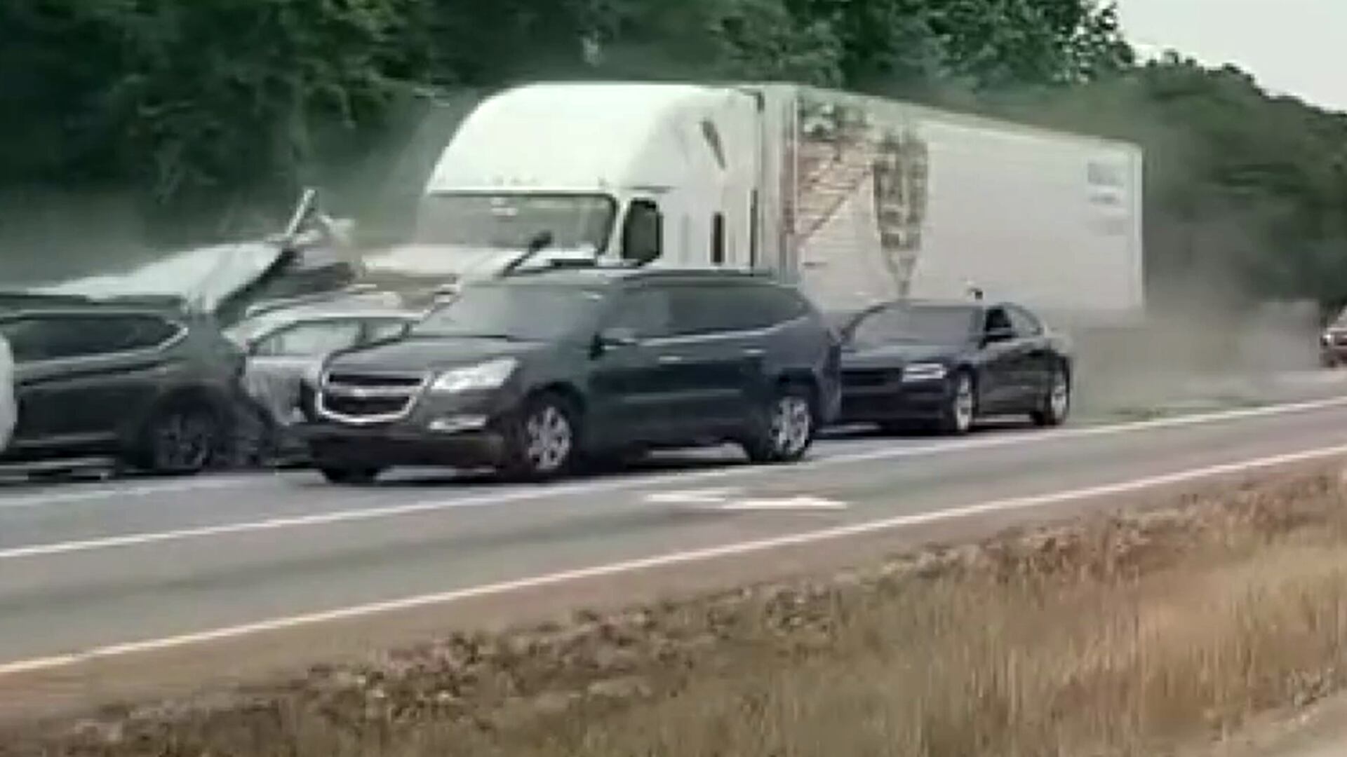 Caught on cam: Trucker charged in Goldsboro crash that injured 11