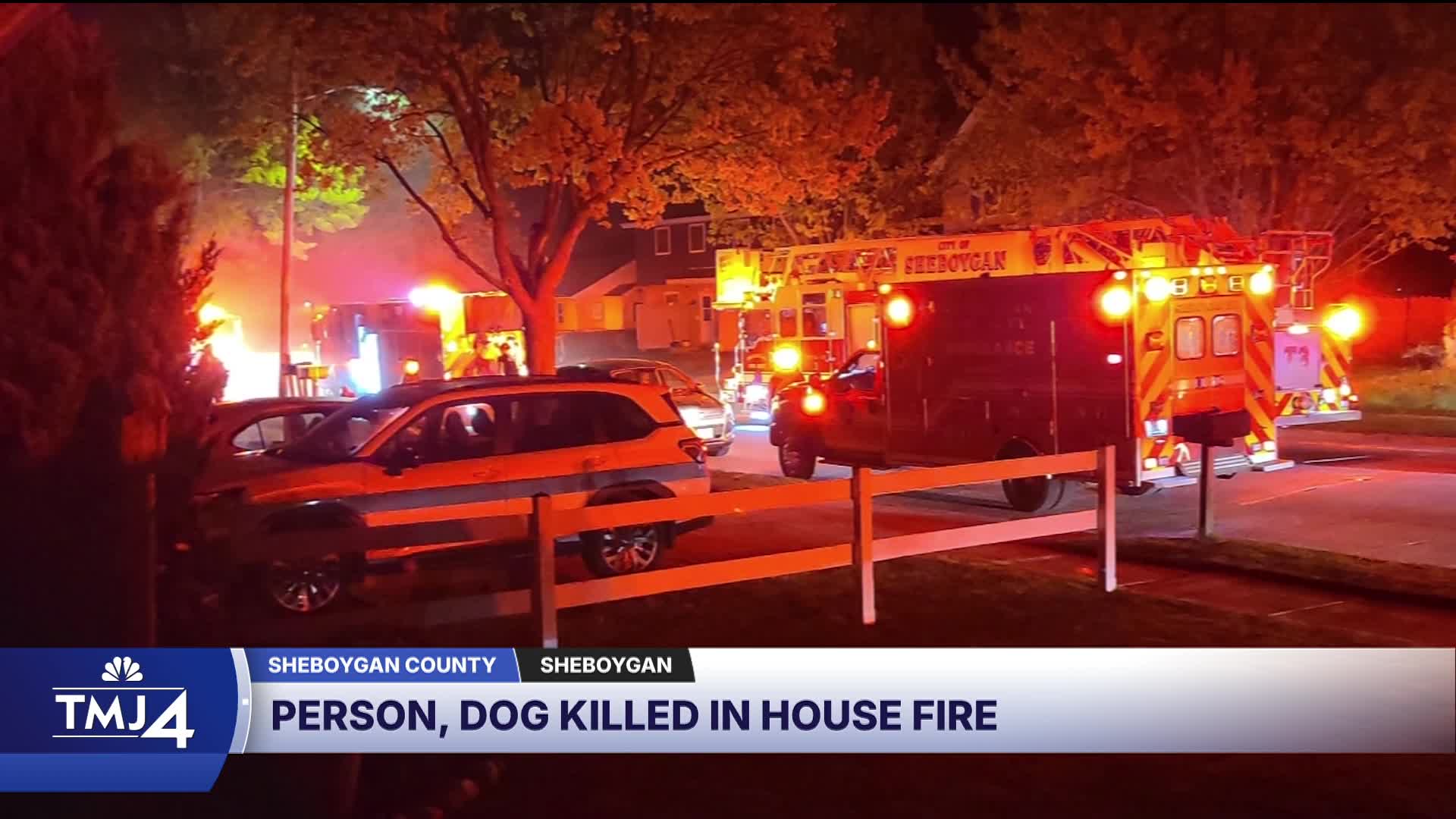 Man and dog found dead after house fire in Sheboygan