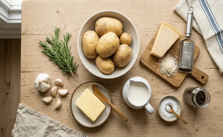 Así puedes preparar un delicioso puré de papa con romero y ajo en casa