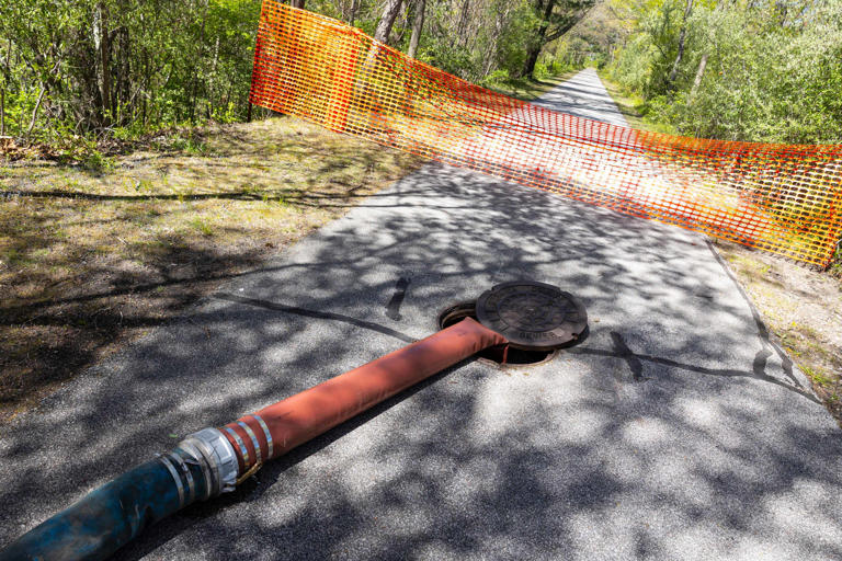 Section of North Bank Trail collapses in Spring Lake