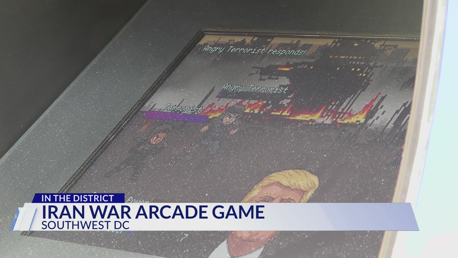 Trump, Iran war arcade-style video game installed on National Mall