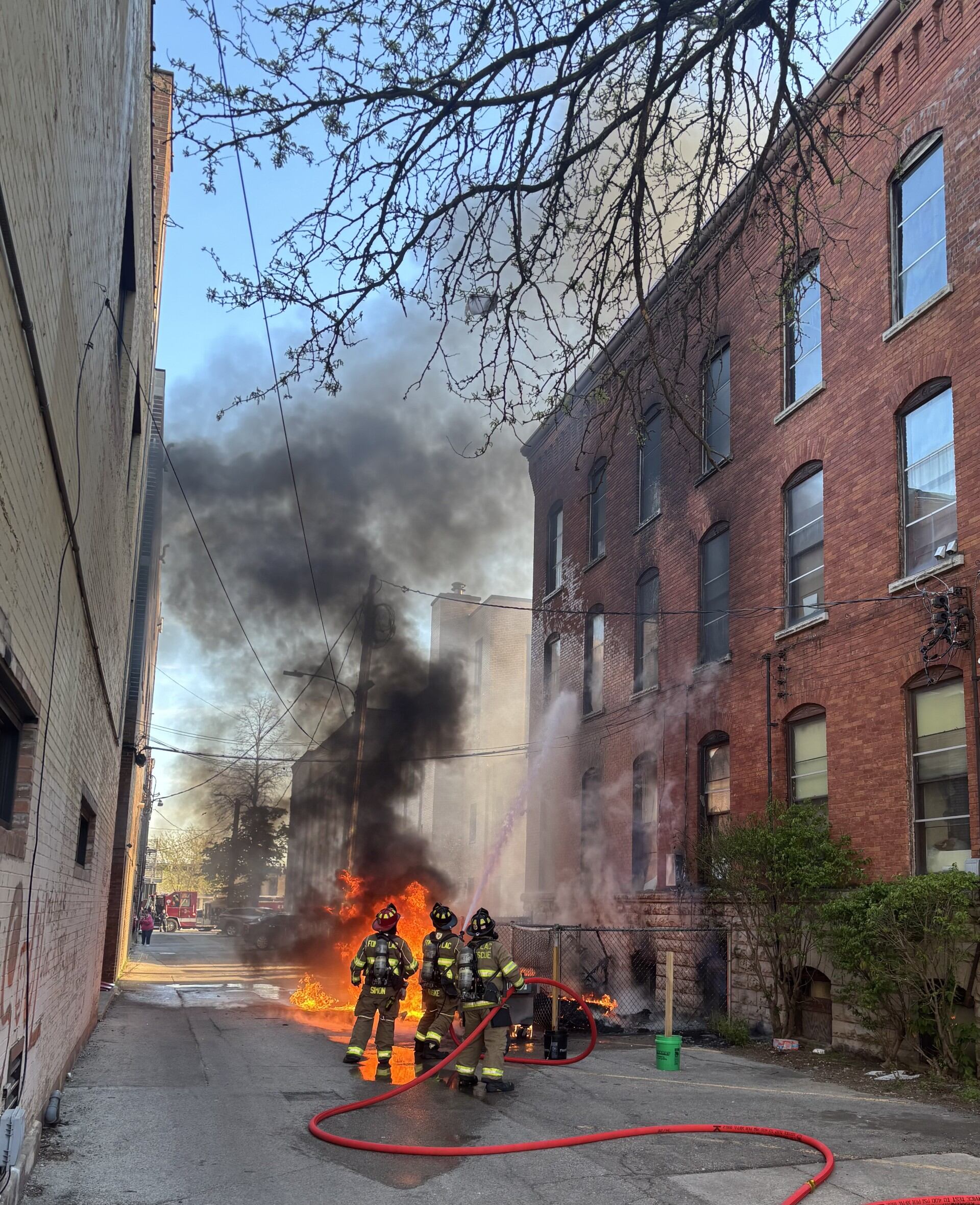 Dumpster fire damages downtown Fond du Lac building