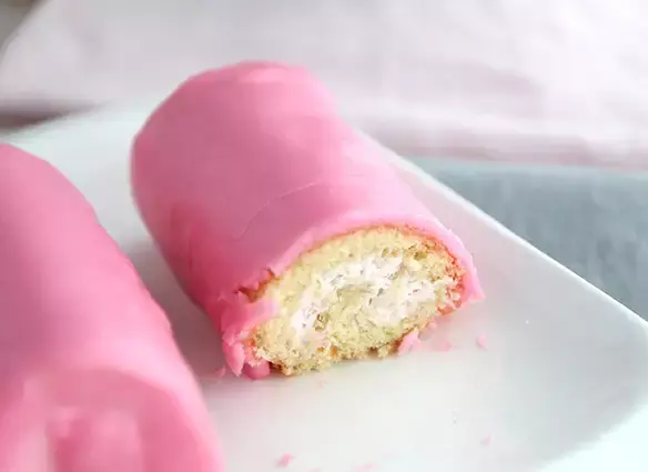 Pantera Rosa caseras, mini brazos de gitano de fresa