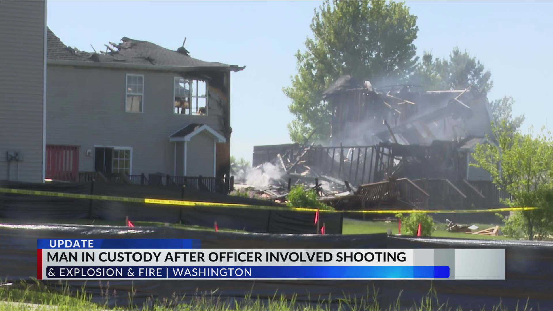 Washington home explosion follows gunfire, displaces residents