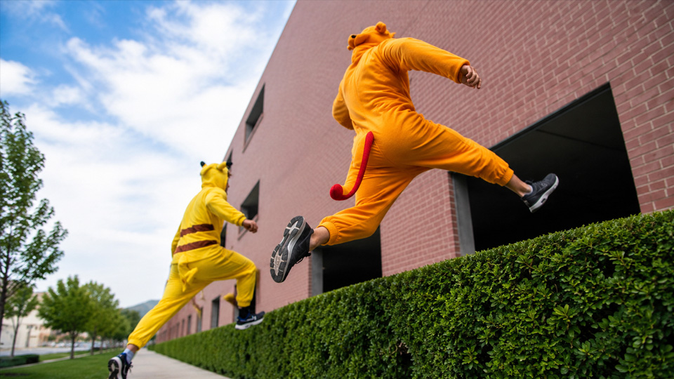 Pokémon GO meets real life parkour adventure