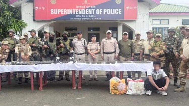 Militant KCP cadre held in Manipur, arms and explosives seized