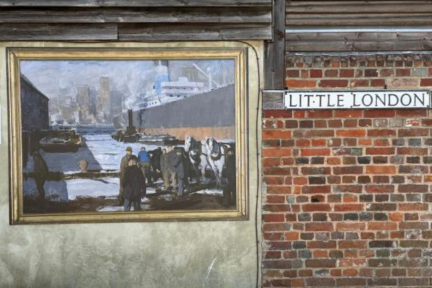 Town transformed into open-air gallery with 18 world-famous paintings