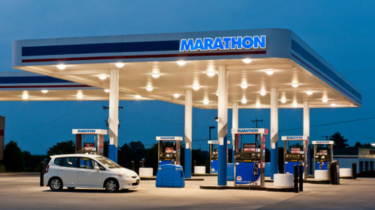 Who owns Marathon gas stations?