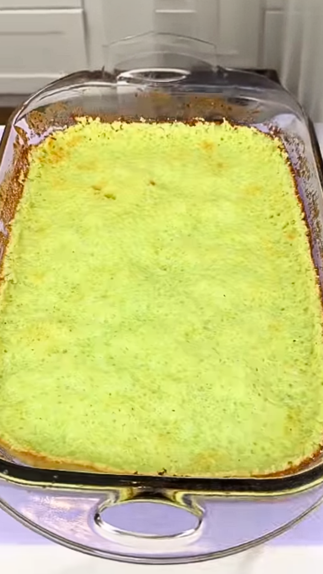 Pistachio pineapple angel food cake dessert