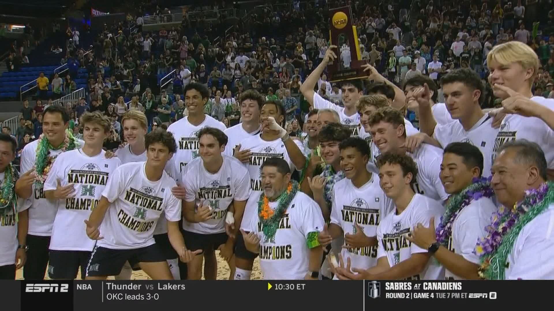 'Bows beat UC Irvine 3-1 to claim third NCAA national championship