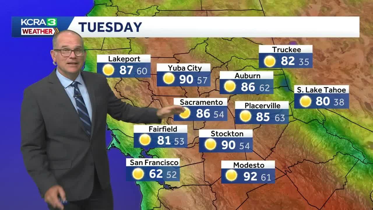 NorCal forecast: Delta breeze drops temperatures for some Tuesday