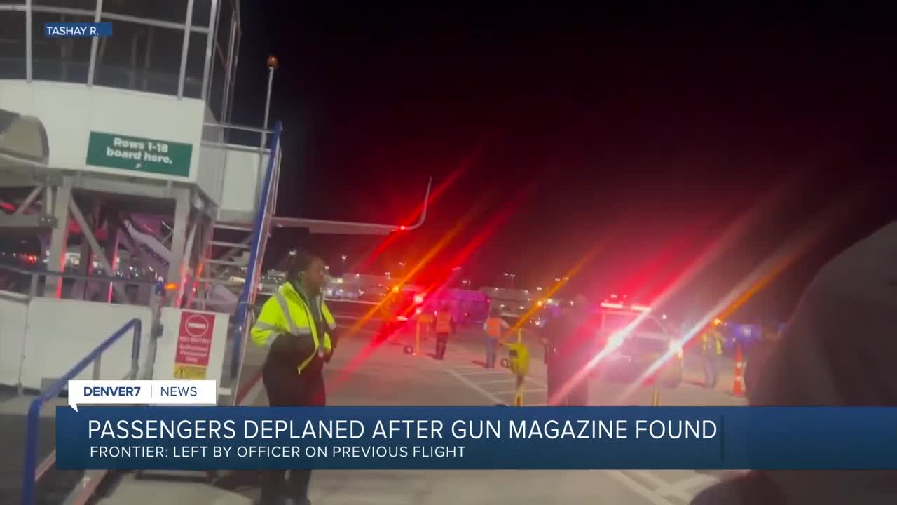 Gun mag found on Frontier flight believed to belong to law enforcement
