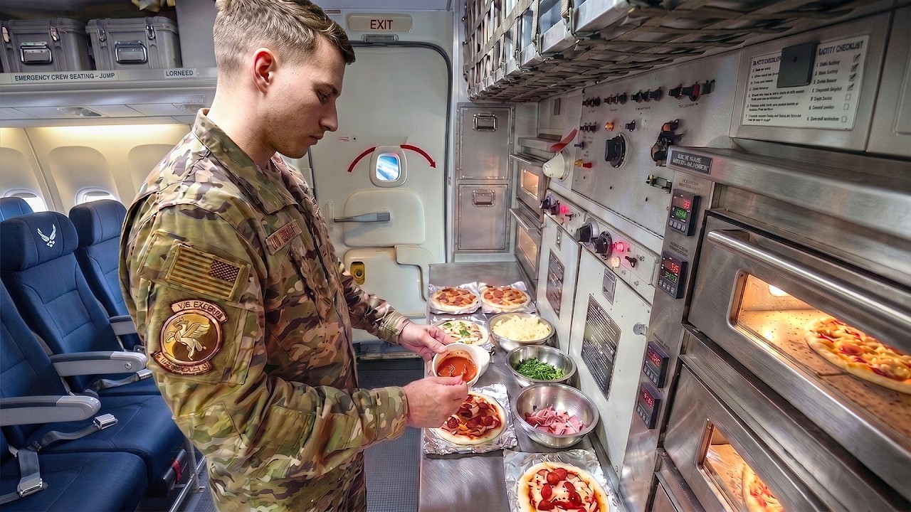 Life inside US tanker aircraft cooking pizza at extreme altitudes