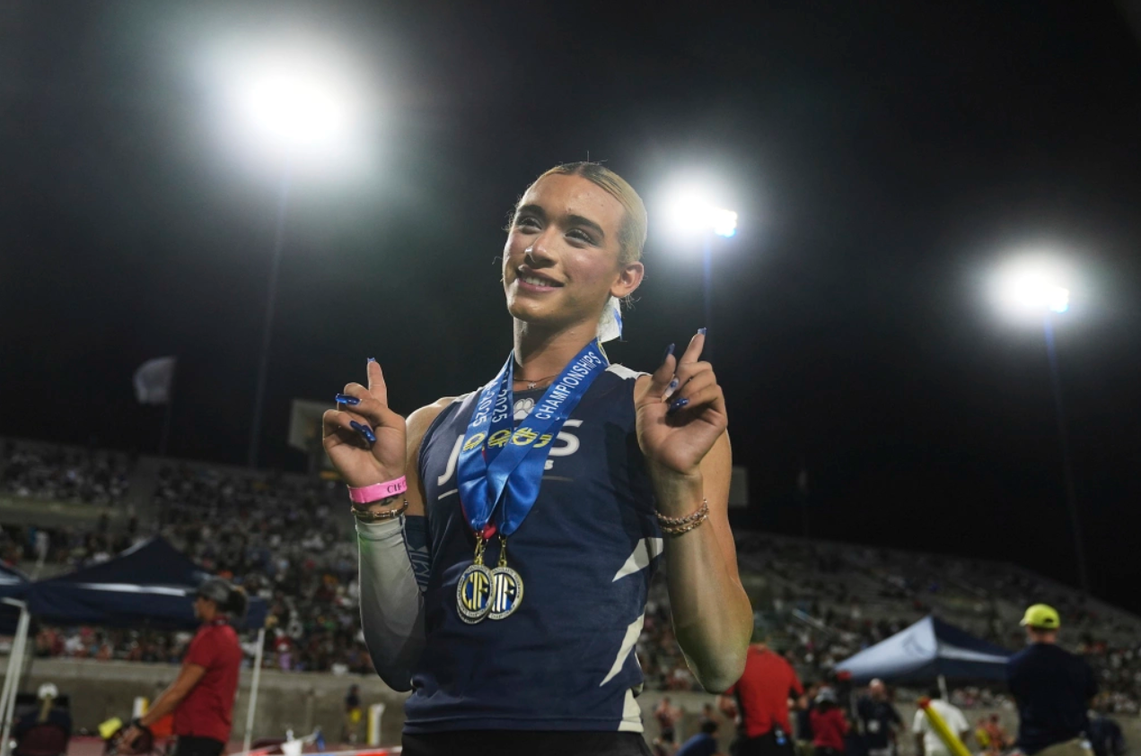 Transgender athlete sparks controversy, protests after winning 3 gold ...