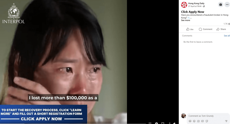 Meta removes fake INTERPOL ads targeting Hong Kong scam victims