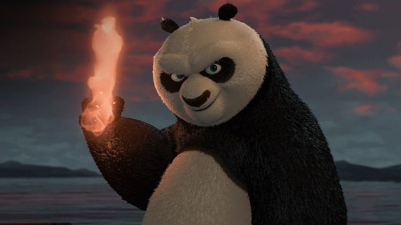 The final battle where Po defeats Lord Shen Kung Fu Panda 2